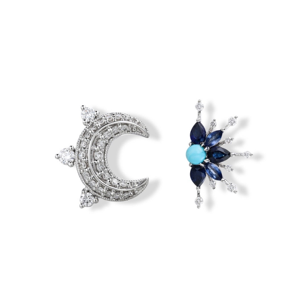 Blue Star and Moon Studs – Kaltham's Pavilion Jewellery